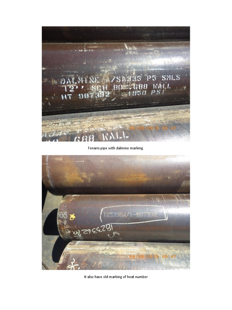 Tenaris Dalmine Pipe Marking | PDF