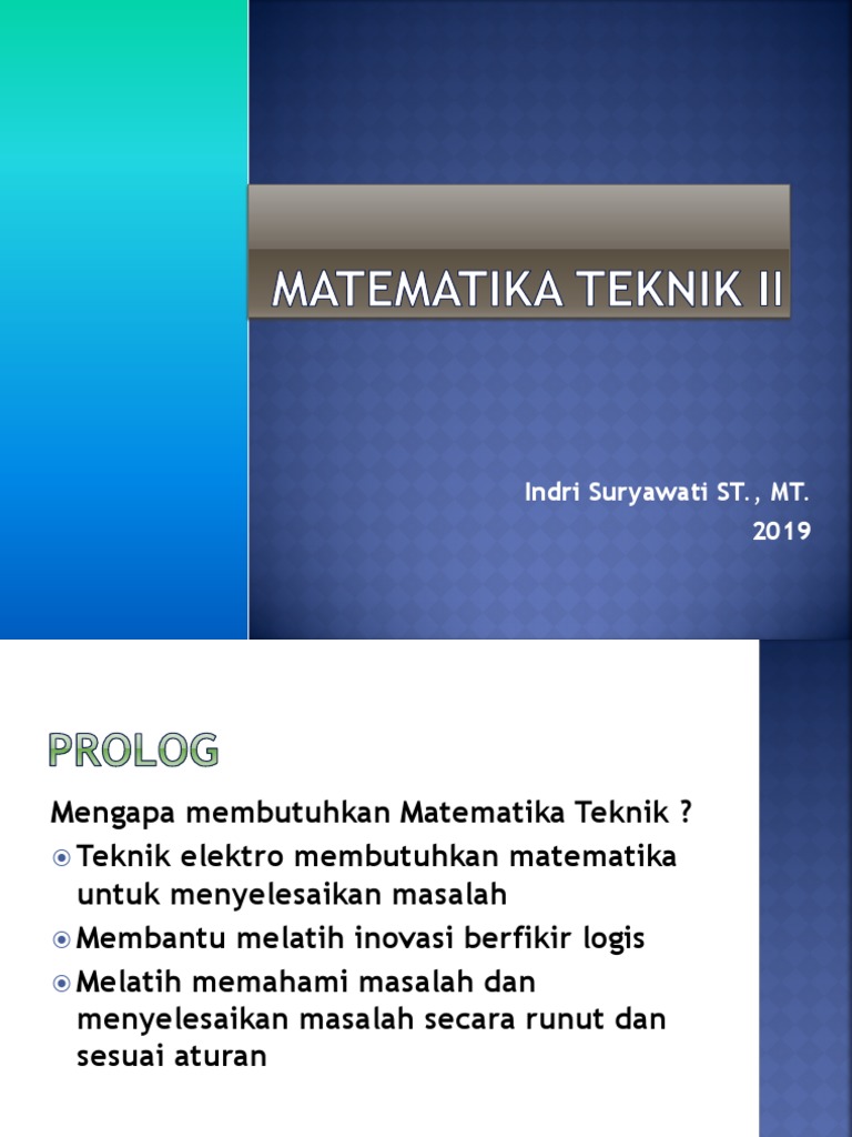 Matematika Teknik II, Laplace PDF | PDF | Laplace Transform | Physics