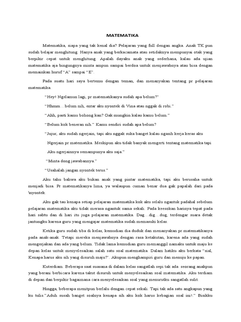 Cerpen Bahasa Indonesia | PDF