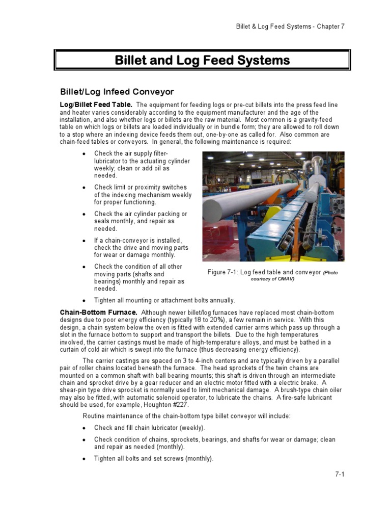 Billet & Log Feed | PDF | Thermocouple | Bearing (Mechanical)
