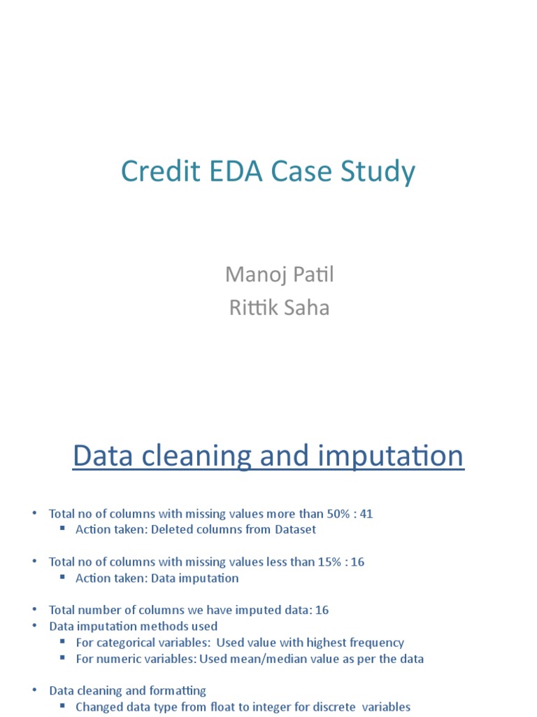 Credit EDA Case Study | PDF | Correlation And Dependence | Credit