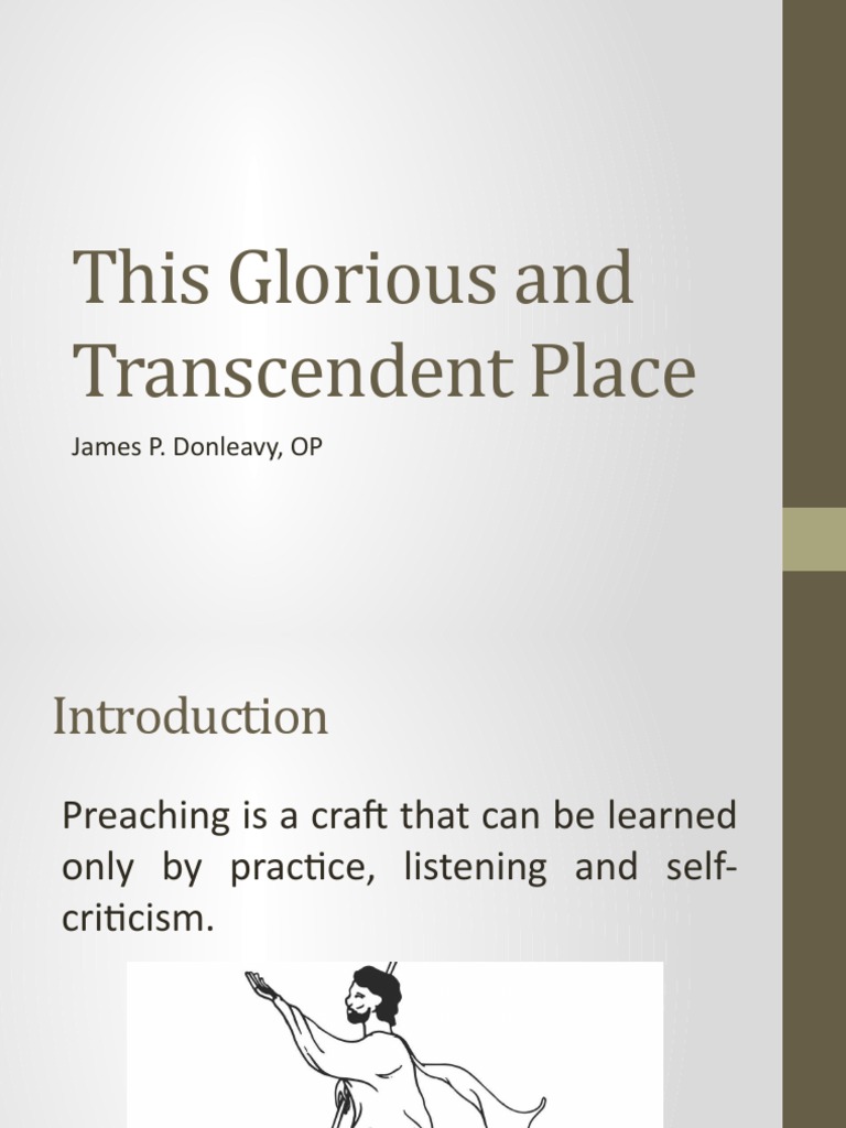 This Glorious and Transcendent Place - Frater Alex | PDF | Sermon ...