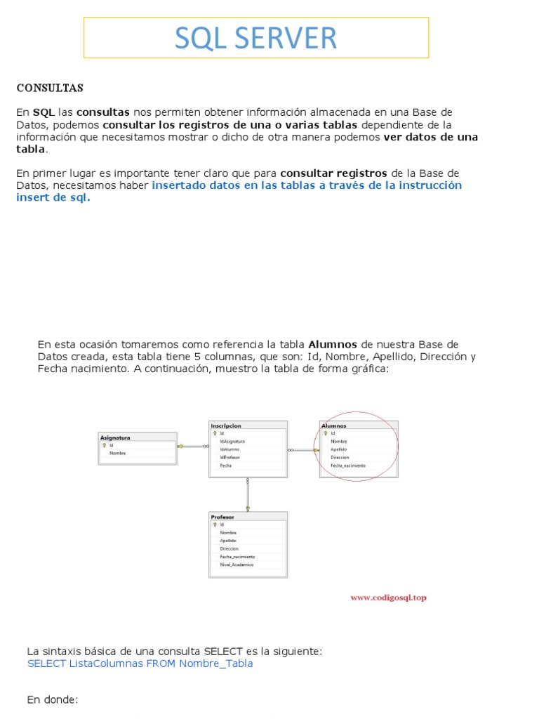 SQL Server Consultas y Subconsultas | PDF | SQL | Datos