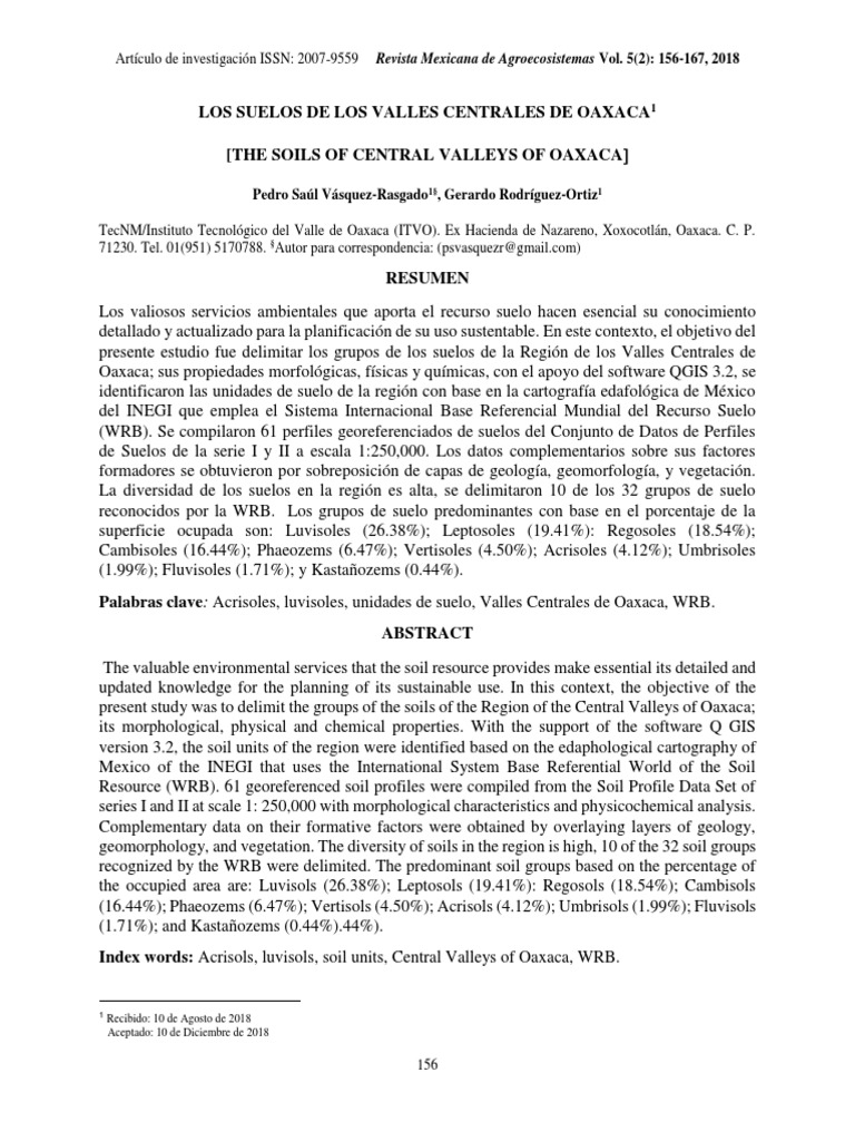 Suelos de los Valles Centrales de Oaxaca | PDF | Clima | Roca (geología)