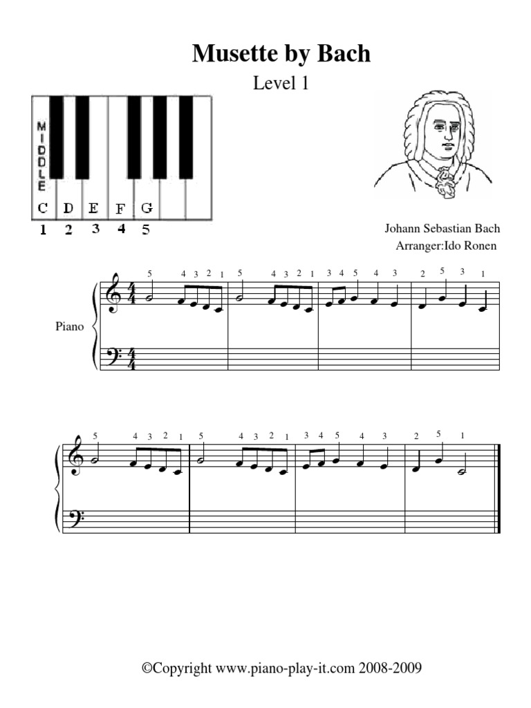 Musette by Bach: Level 1 | PDF