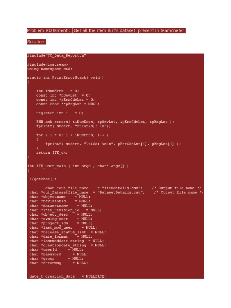 Sample ITK Code, Item and Dataset | PDF | Computer Engineering | Software Engineering