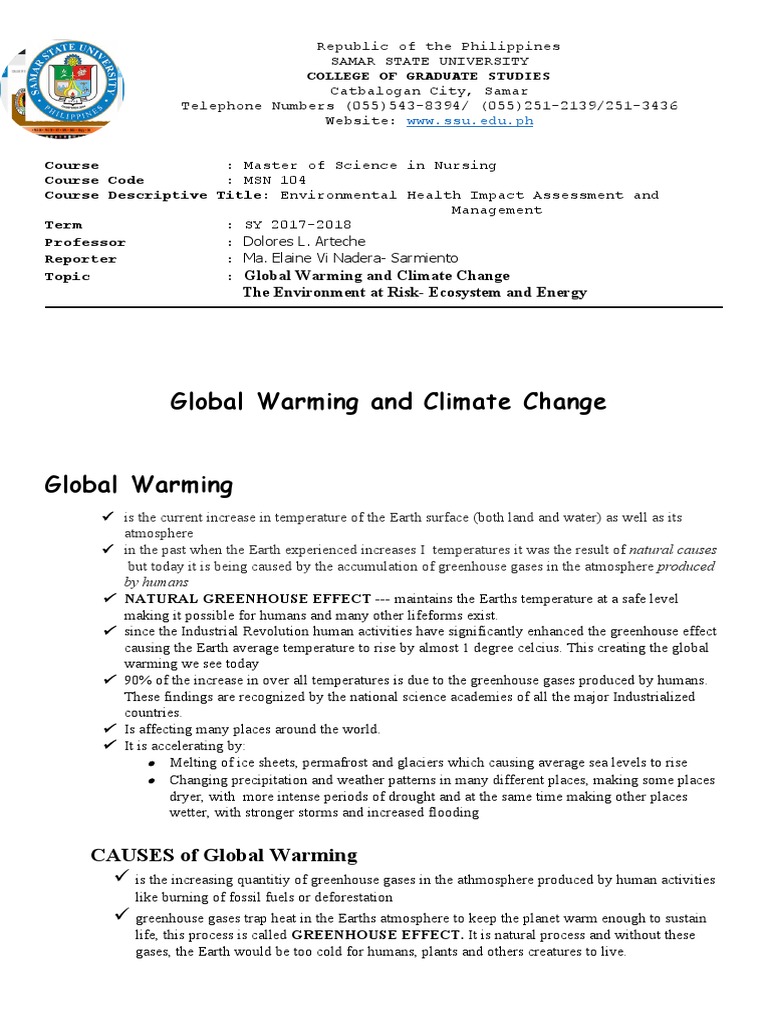 Global Warming and Climate Change Overview | PDF | Global Warming ...