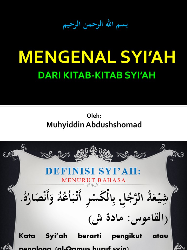 Syiah Dari Kitab-Kitab Syiah (Kyai Muhyidn) | PDF