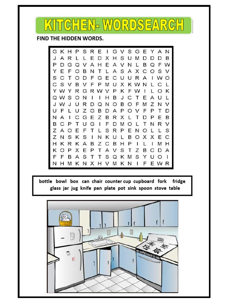 Kitchen Worksheet | PDF