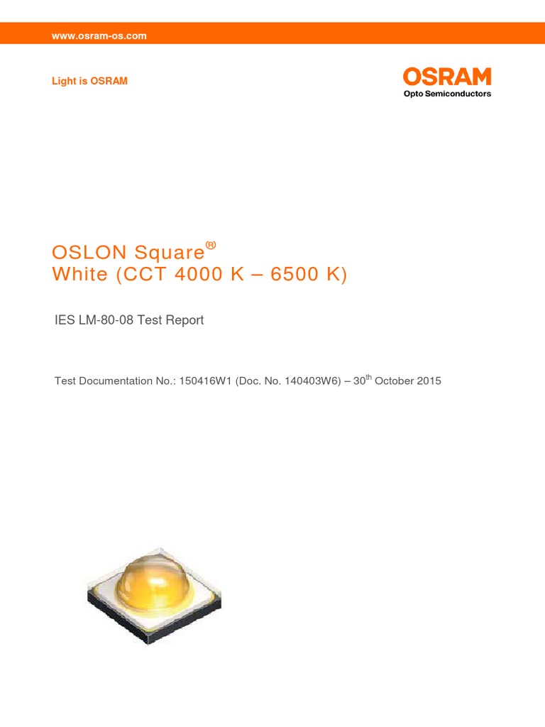 LM-80 - OSLON SQUARE - GW CSSRM1.PC - 5000K - 1000ma - 10,000h ...