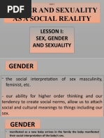 Sex Gender and Sexuality PPT Finaledit | PDF | Gender | Gender Studies