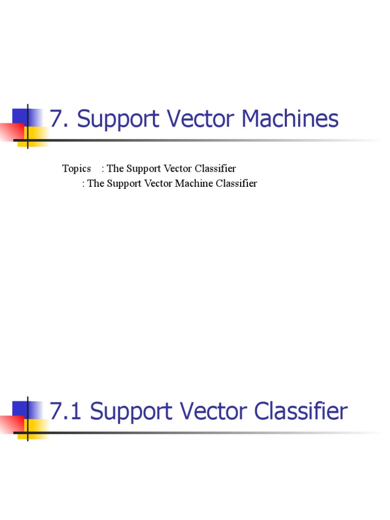Support Vector Machines | PDF | Statistical Classification | Machine ...
