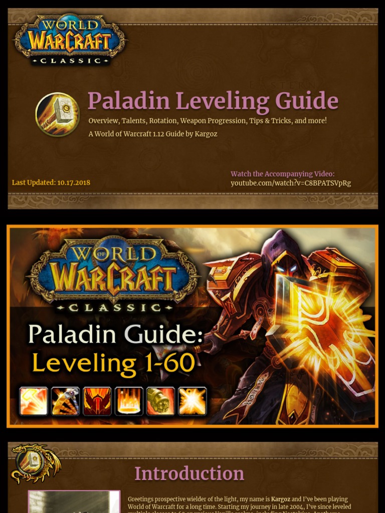 Comprehensive Paladin Leveling Guide | PDF | Speed