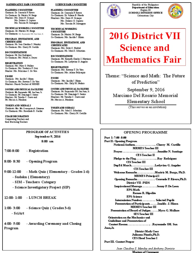 Program of Scimath Days | PDF