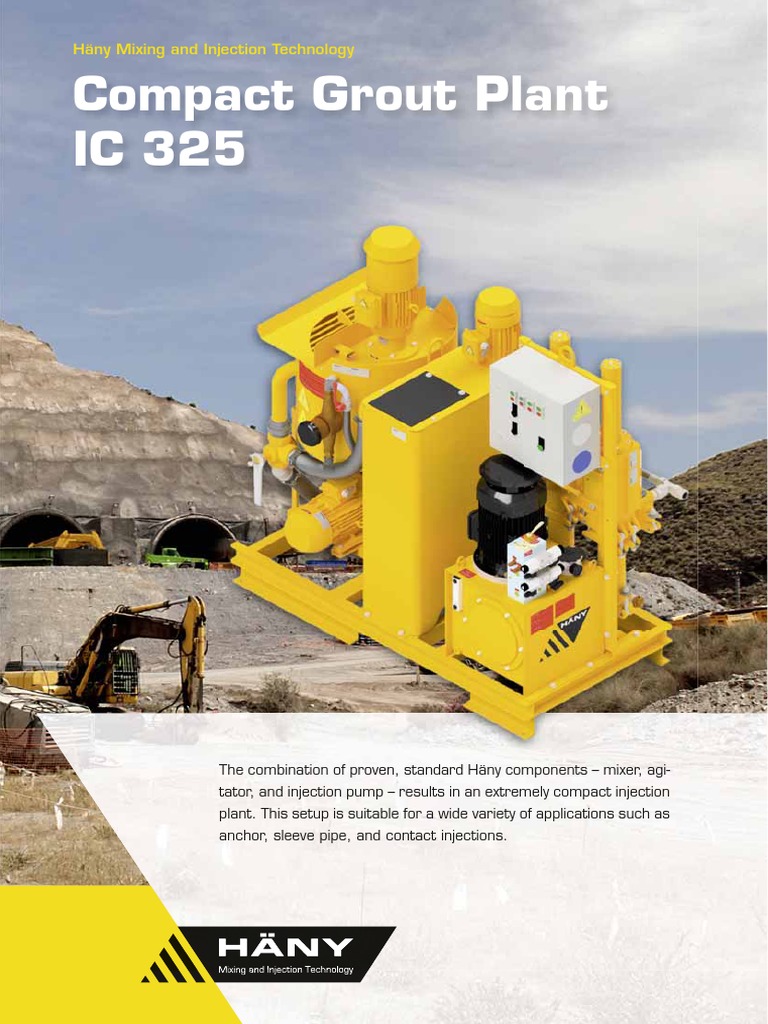 Compact Grout Plant IC 325: Häny Mixing and Injection Technology | PDF ...