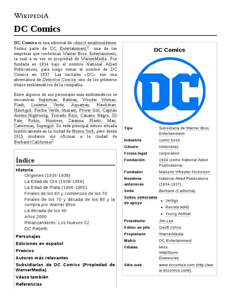 DC Comics | PDF | DC comics | Ficcion Americana