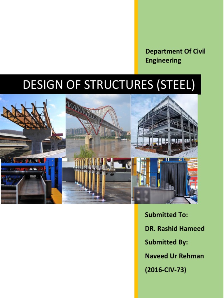 Design of Structures (Steel) : Department of Civil Engineering | PDF ...