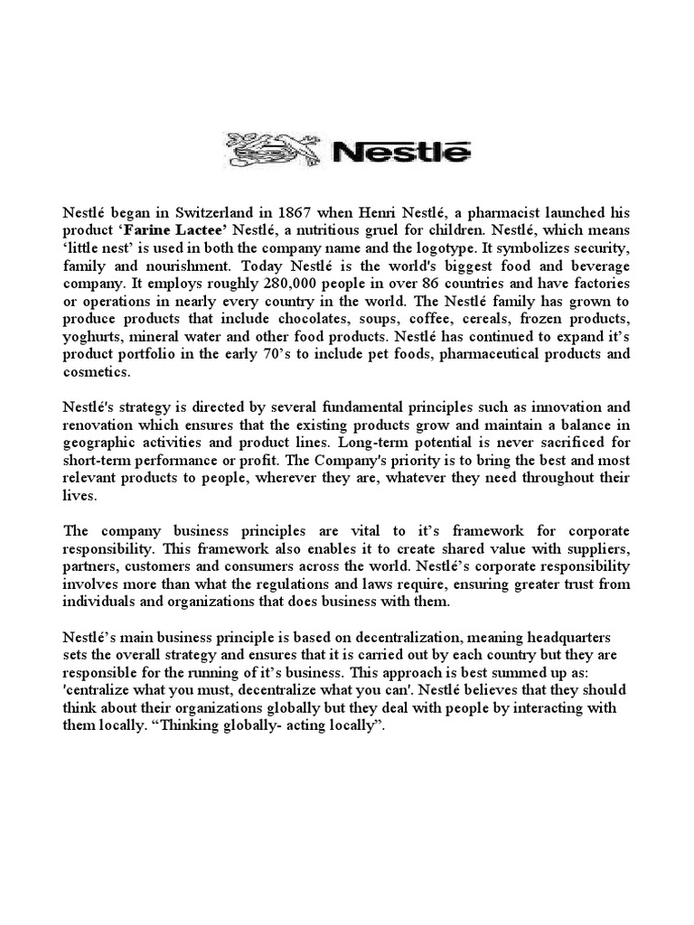 Nestle Case Study | PDF | Nestlé | Bottled Water