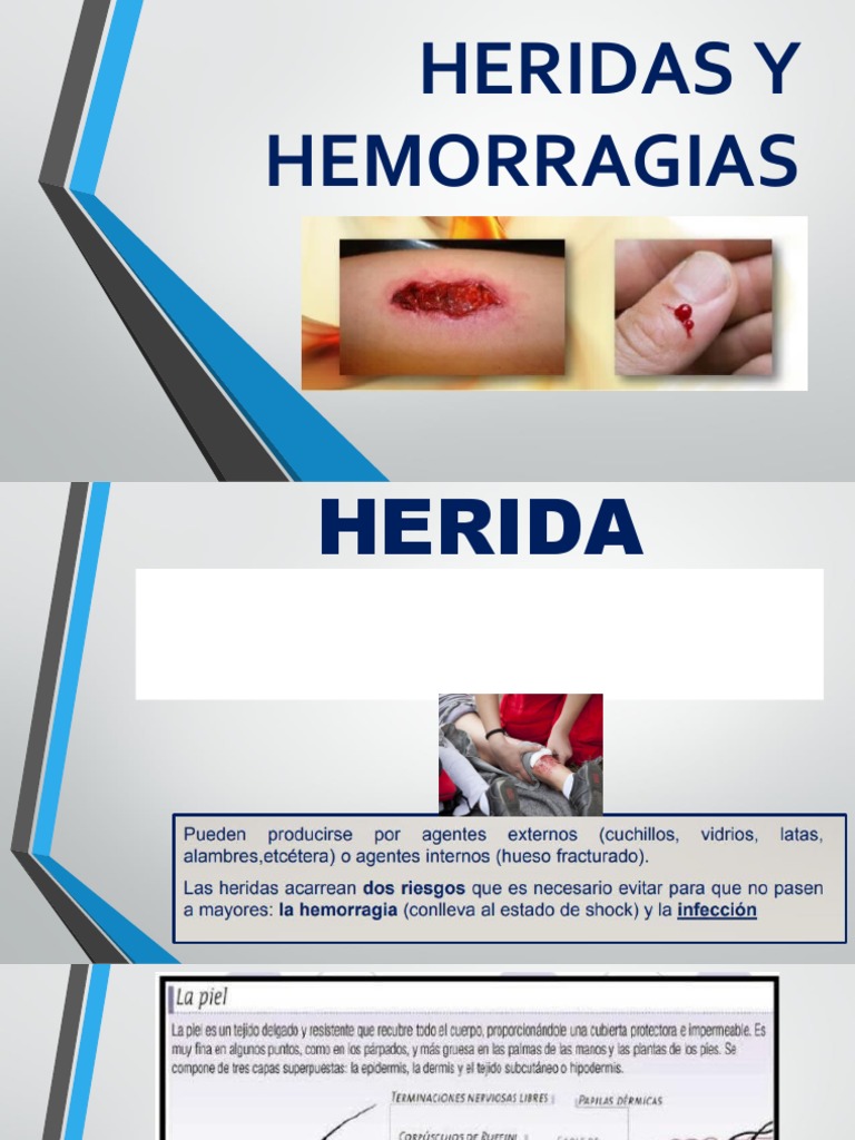 Heridas y Hemorragias | PDF | Herida | Primeros auxilios