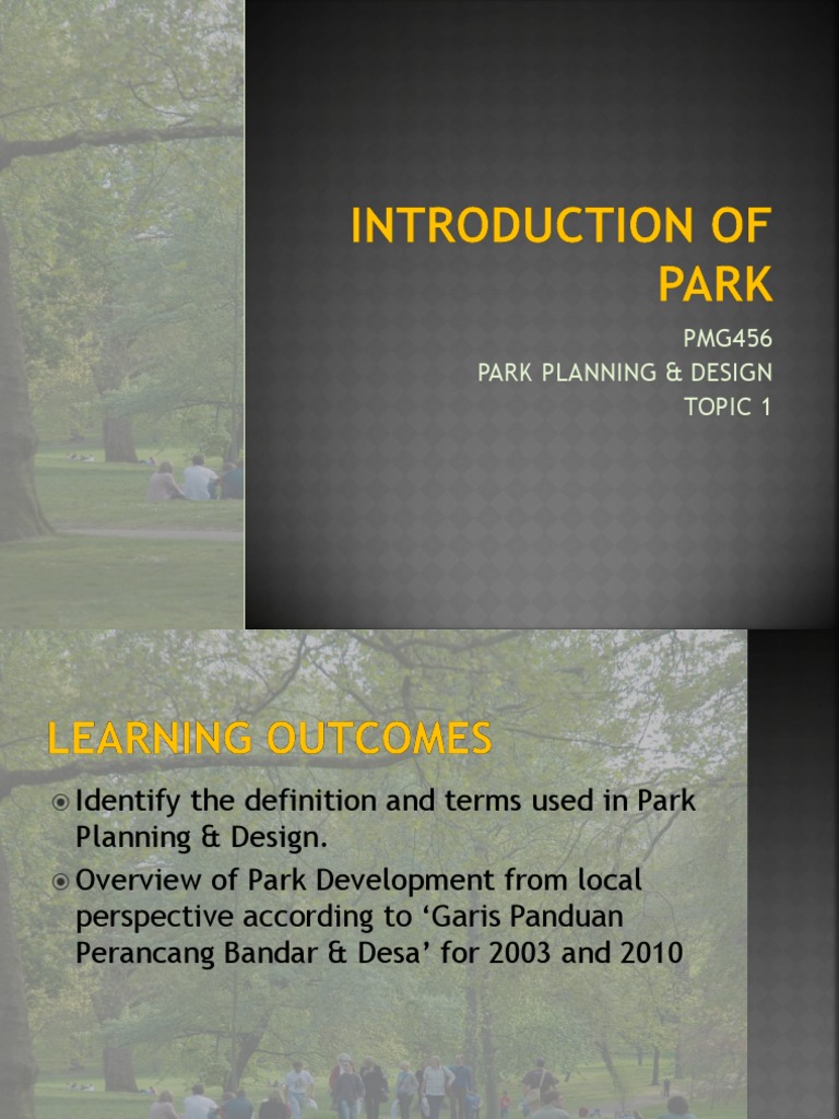 Topic 1 Introduction of Park2020 PDF | PDF | Parks | Community