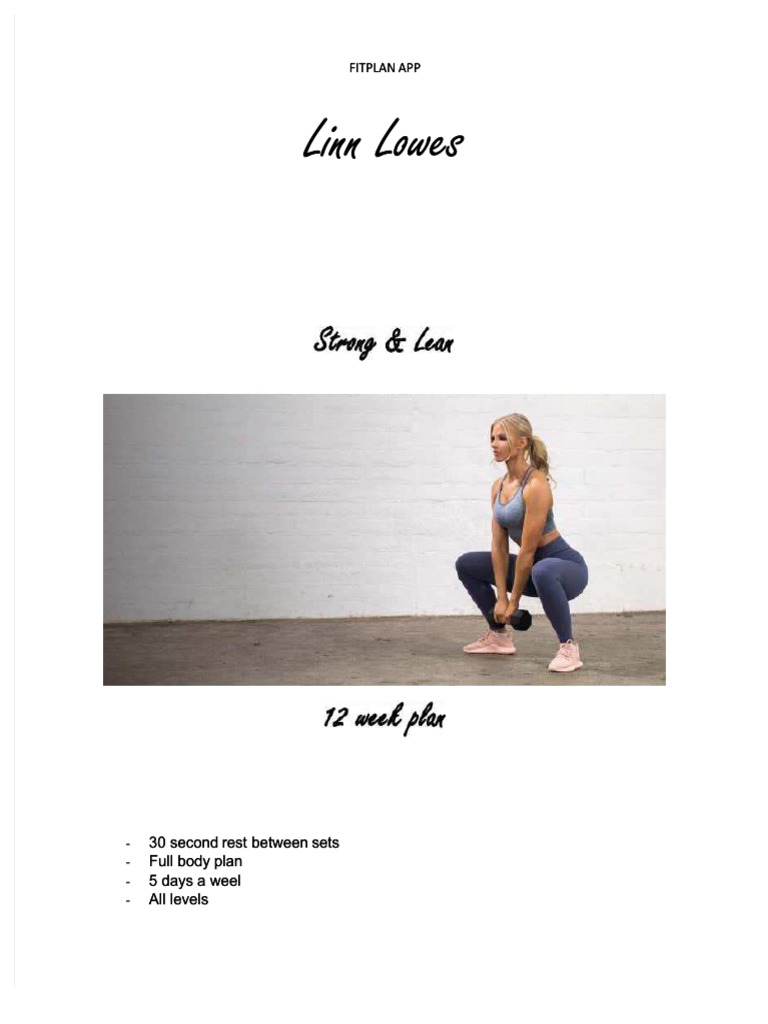 Linn Lowes Strong and Lean 8 Week Plan | PDF