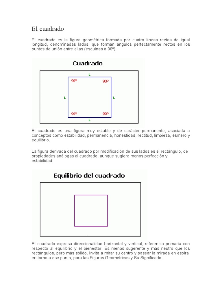 El Cuadrado | PDF | Rectángulo | Circulo