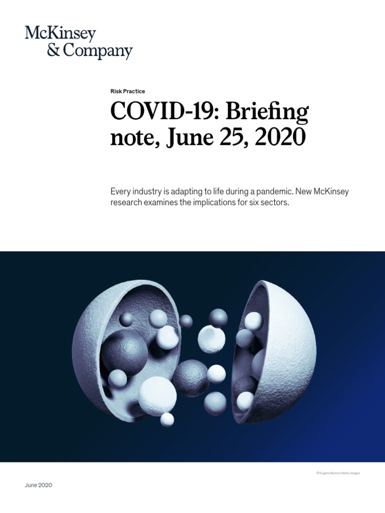 COVID-19: Briefing Note, June 25, 2020 | PDF | Industries | Insurance