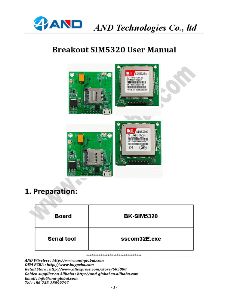 SIM5320 Breakout User Manual | PDF | Usb | Computer Architecture