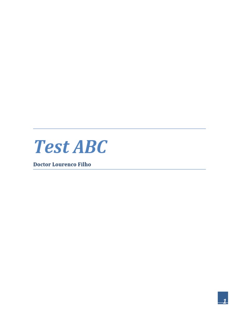 Test A.B.C. para Evaluar Madurez Infantil | PDF