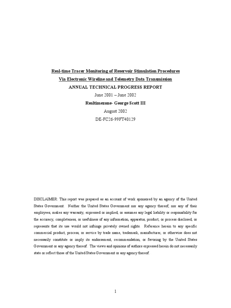 Real-Time Tracer Monitoring of Reservoir Stimulation Procedures Via ...