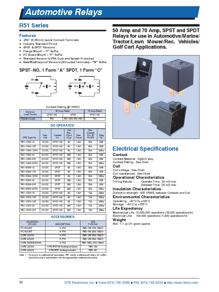 R51 Relay Automotive | PDF | Relay | Switch