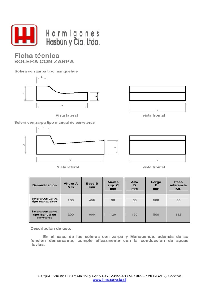 SOLERA Zarpa Tipo Manquehue PDF | PDF