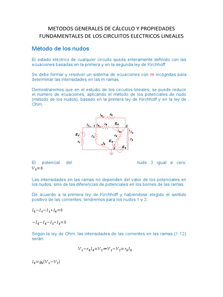 4 - Metodo de Los Nodos | PDF | Ecuaciones | Enseñanza de matemática