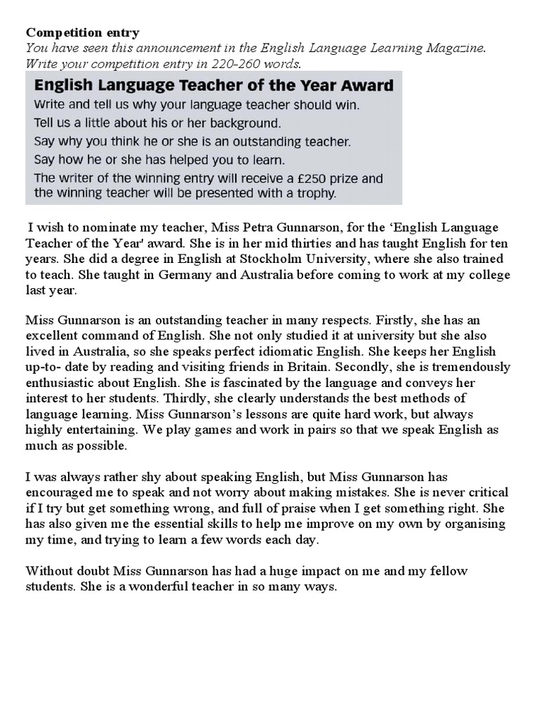 You Have Seen This Announcement in The English Language Learning ...