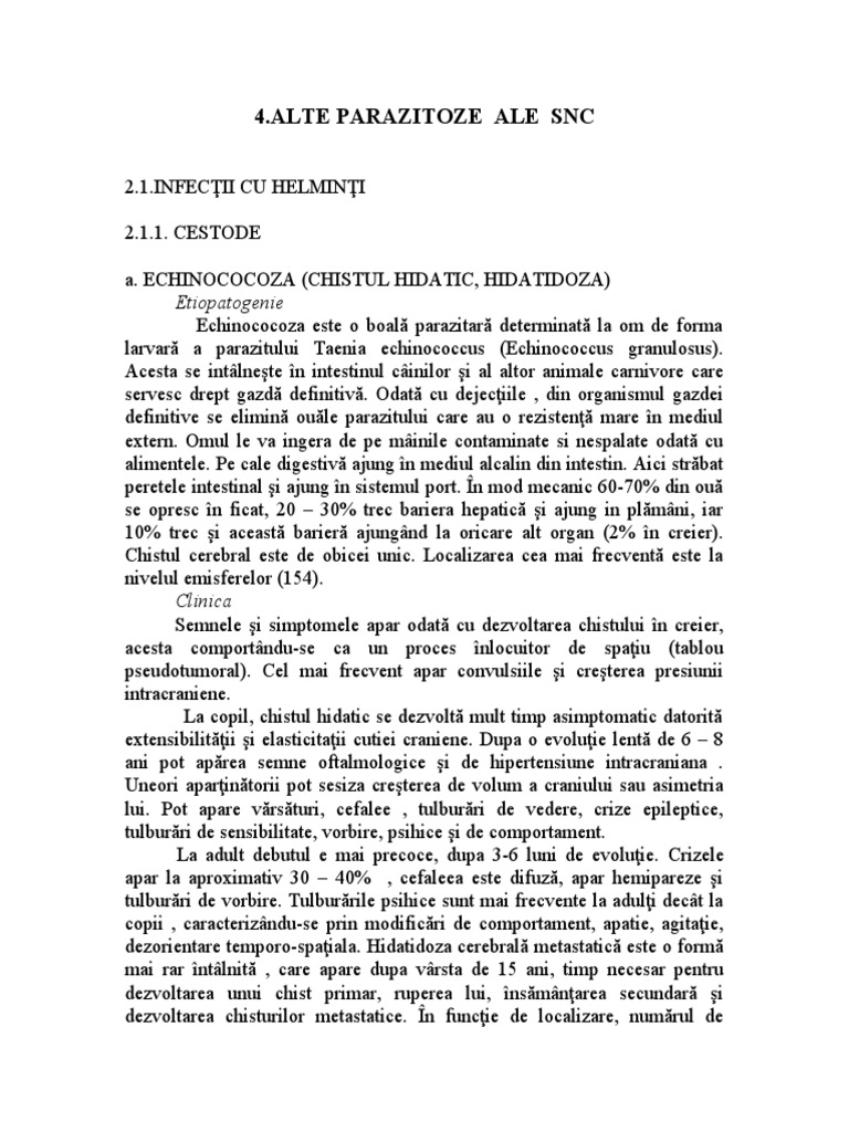 4.alte Parazitoze Cerebrale | PDF