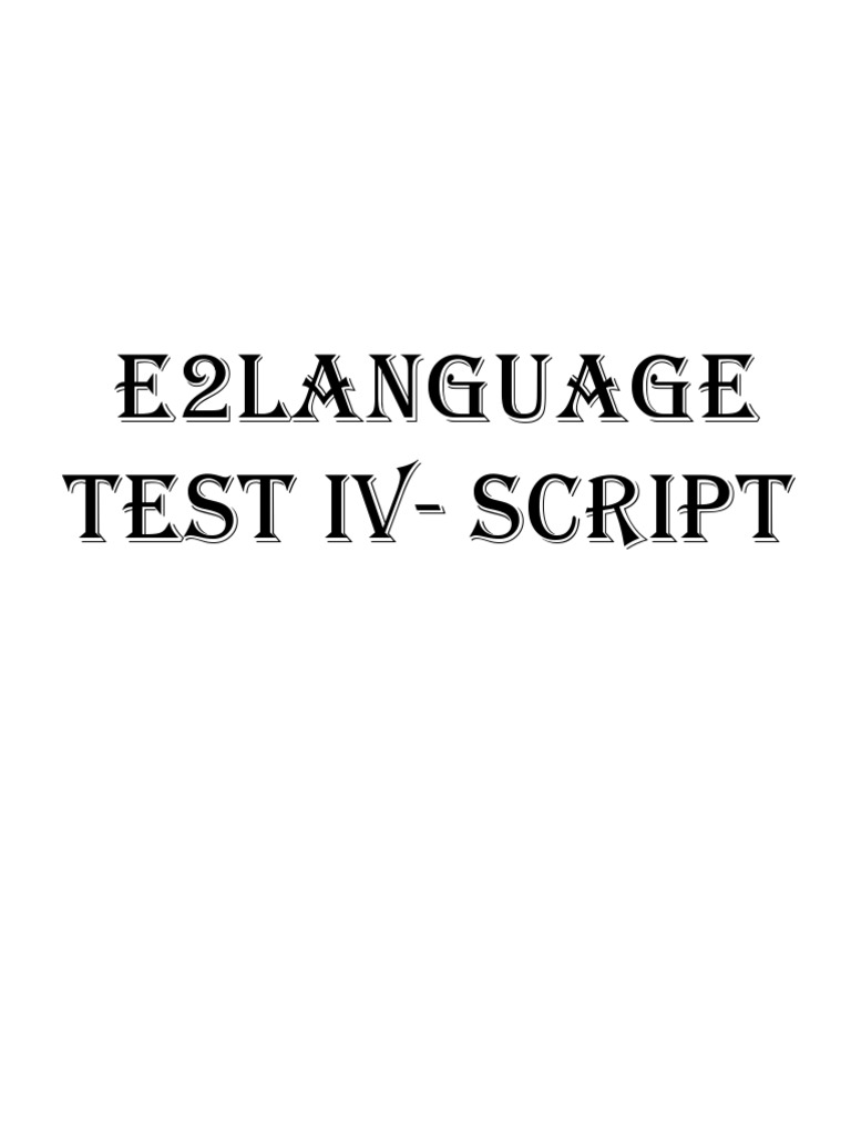 12 - E2language Test IV PDF | PDF | Obesity | Visual Impairment