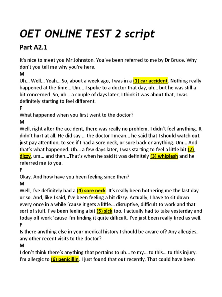 15 - OET Online Test 2 | PDF | Adipose Tissue | Mental Disorder