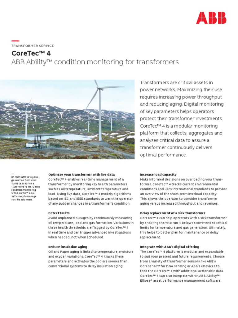 CoreTec 4 - Transformer Monitoring Platform | PDF | Transformer | Sensor