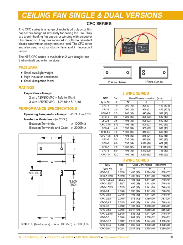 Cfc-Capacitores Fan | PDF | Capacitor | Electrical Resistance And ...