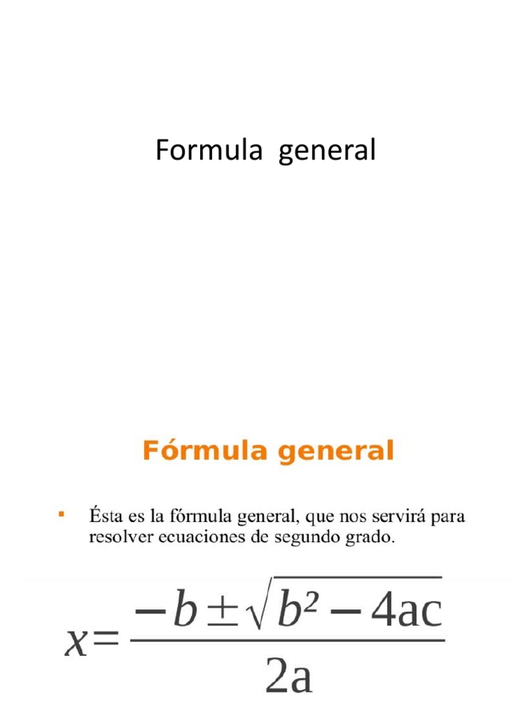 Formula General | PDF