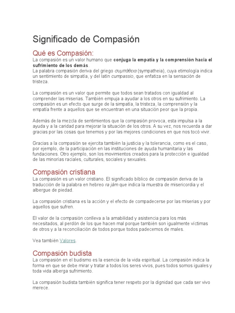 Significado de Compasión | PDF