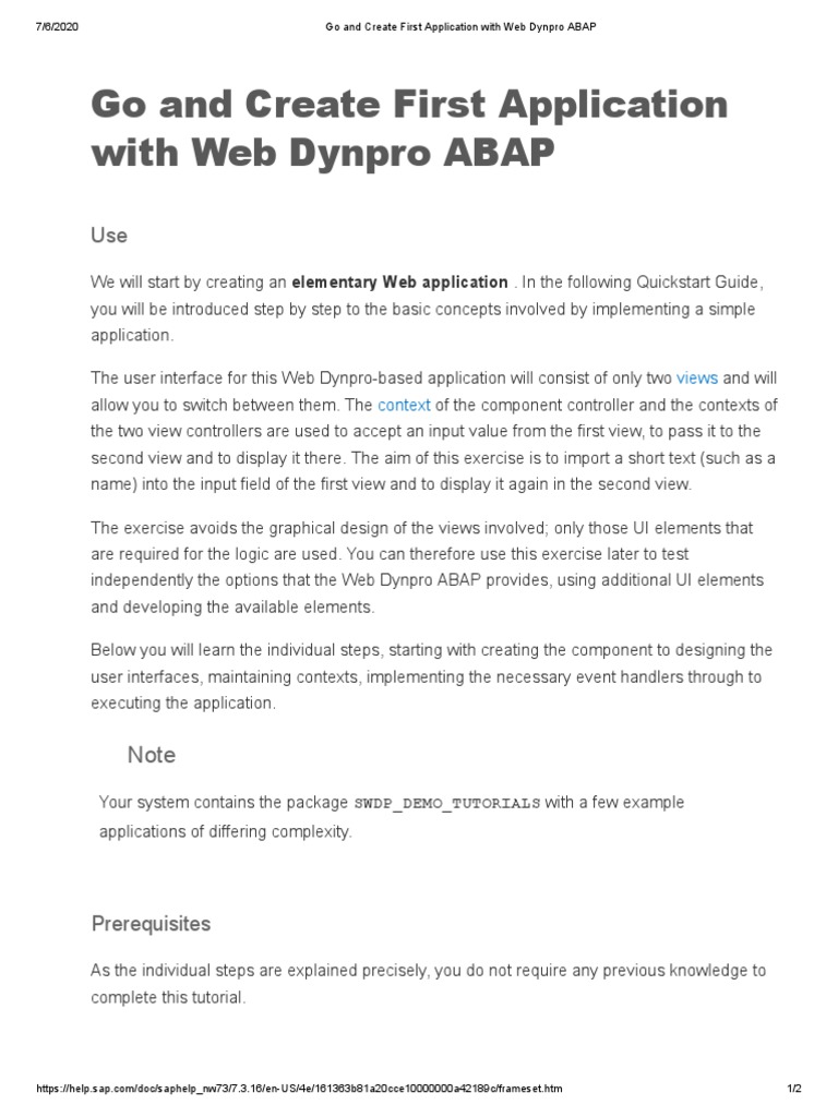 Beginner's Guide to Web Dynpro ABAP | PDF | Computers | Technology & Engineering