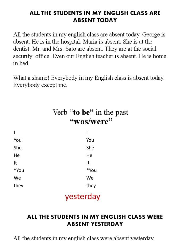 All The Students in My English Class Are Absent Today | PDF | Social ...