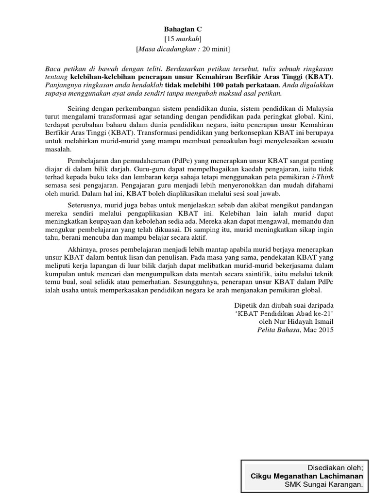 Ringkasan PT3 2 | PDF