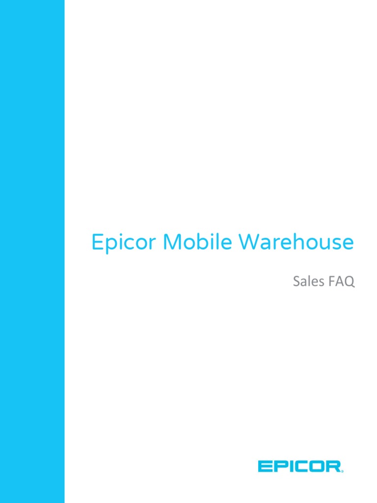 Epicor Mobile Warehouse Internal FAQ | PDF | Mobile Device | Google Play