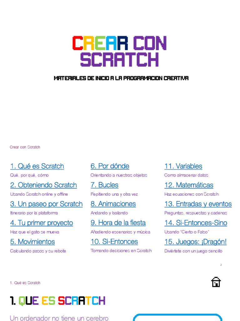 1 Primera Clase Scratch | PDF | Scratch (lenguaje de programación ...