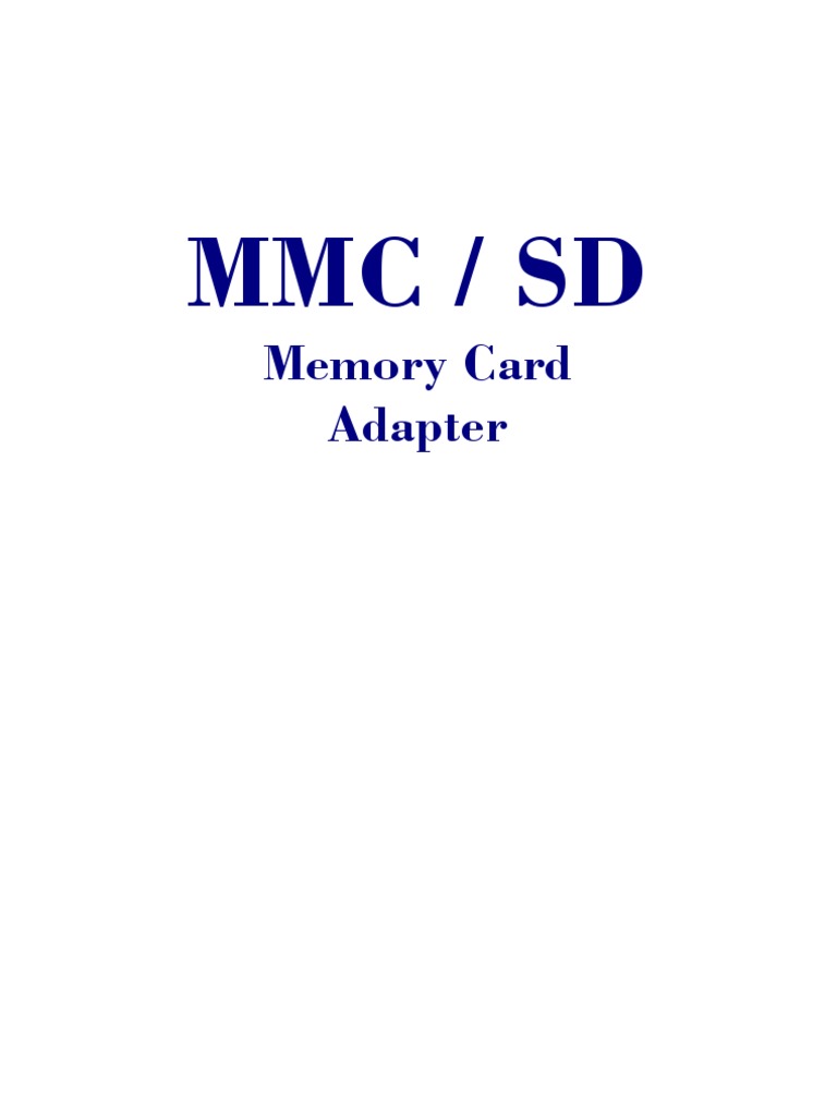 MMC Adapter | PDF | Digital Electronics | Electronics
