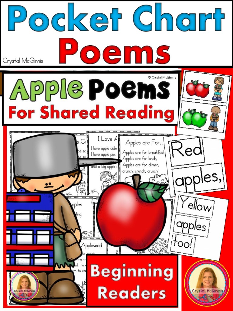 11 - Apple Poem Pocket Charts! 10 Apple Poems For Shared Reading Pocket ...