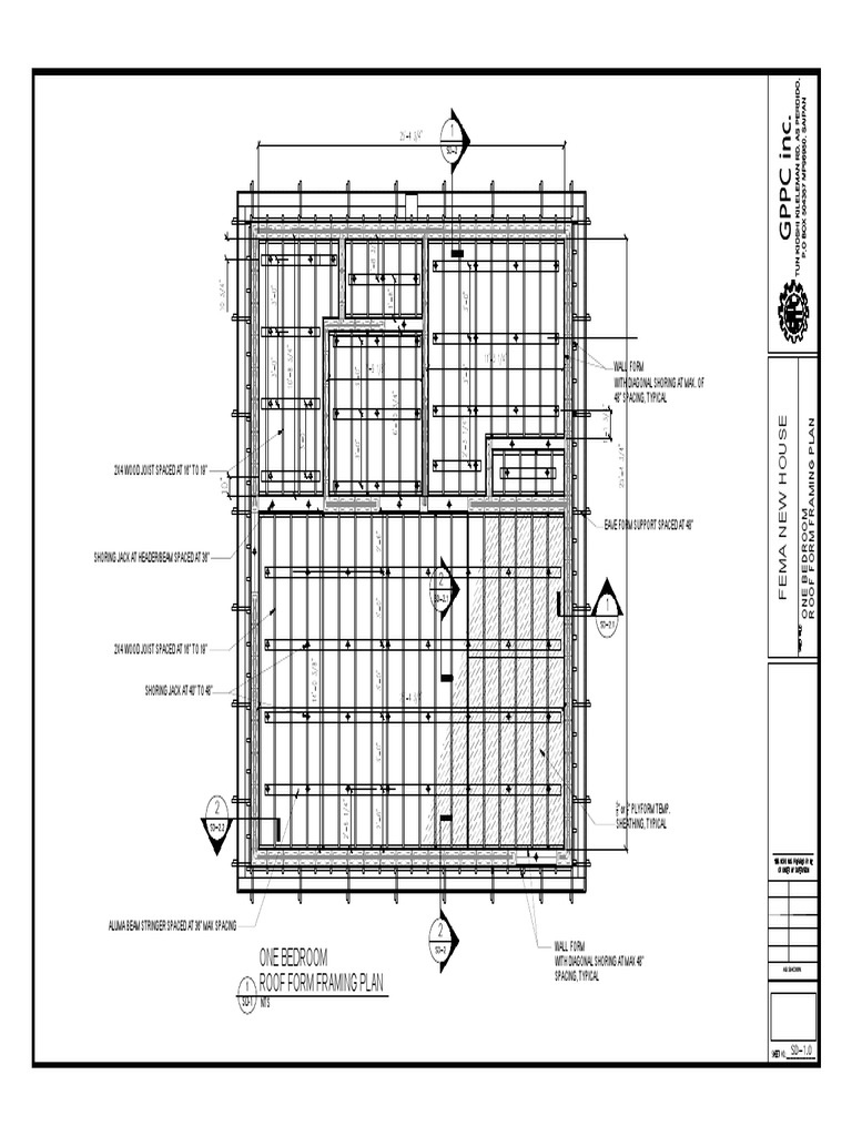 Roof Form Framing Plan One Bedroom: As Shown As Shown | PDF | Economic ...