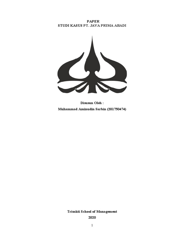Studi Kasus PT. Java Prima Abadi (Aminudin (201750474) ) | PDF